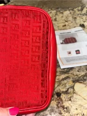 Fendi | Bags | Fendi Zucchino Ff Red Monogram Crossbody Bag Comes With ...